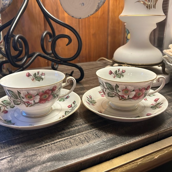 Vintage | Dining | Vintage Montana Rose Monarch Cups And Saucers | Poshmark
